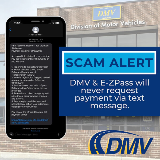 DMV Scam Alert/Alerta de estafa del DMV - Hoy en Delaware